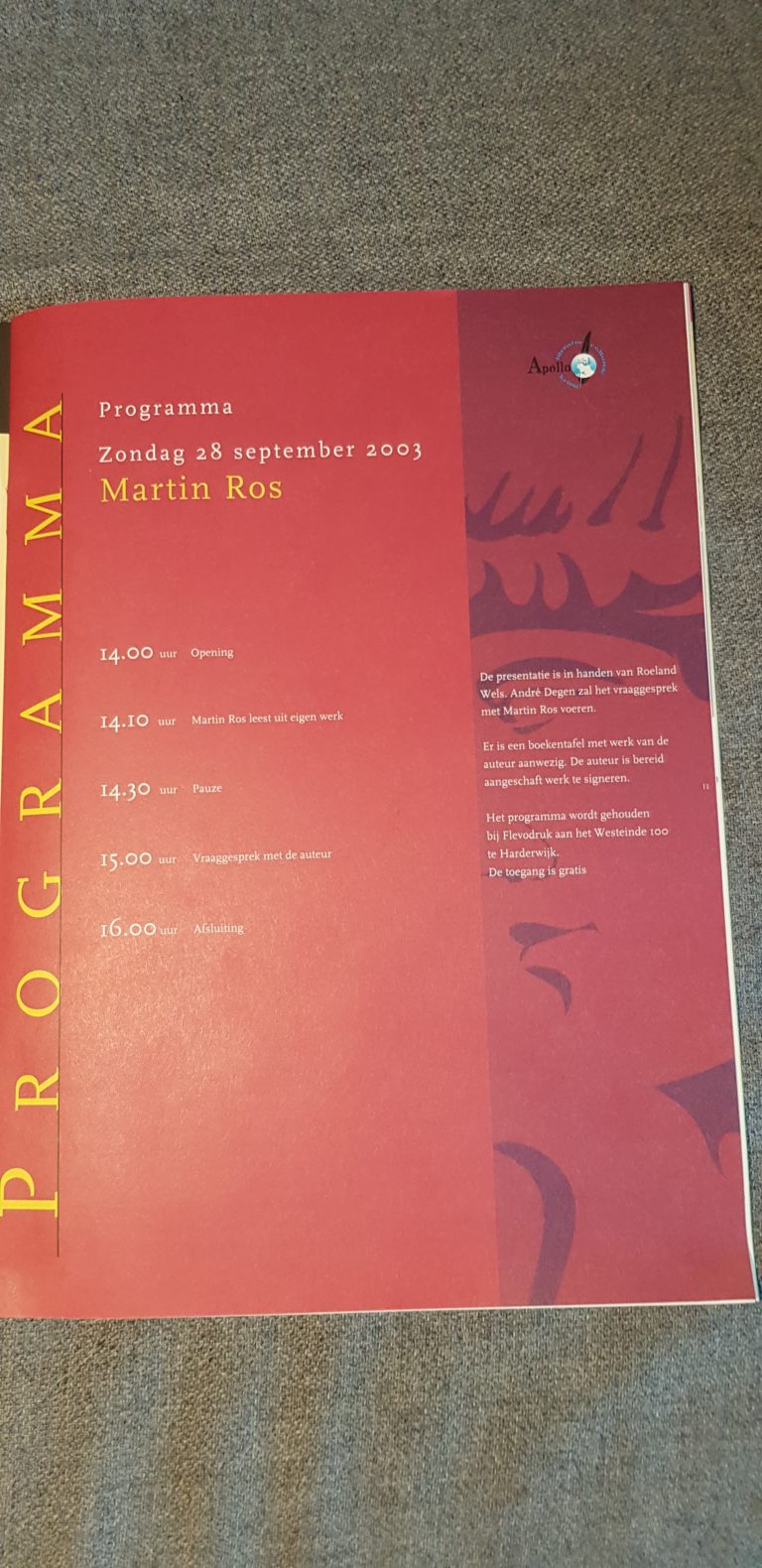 Een vraaggesprek met Martin Ros – André Degen